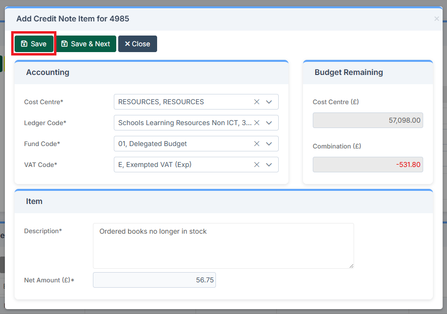 How to Process a Credit Note – Bromcom – Documentation Centre